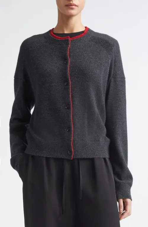 Loulou De Saison Nicola Contrast Cashmere Cardigan
