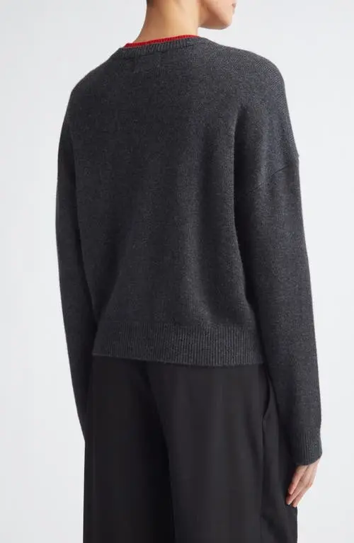 Loulou De Saison Nicola Contrast Cashmere Cardigan