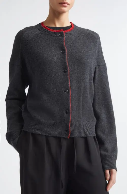 Loulou De Saison Nicola Contrast Cashmere Cardigan