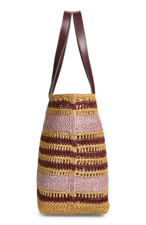 ANYA HINDMARCH Striped Raffia East/west Tote
