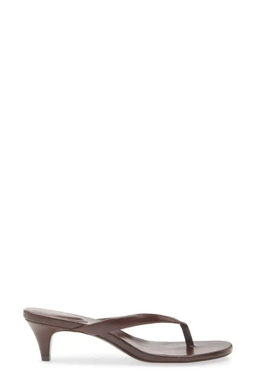 REFORMATION Amelia Leather Heeled Thong Sandal