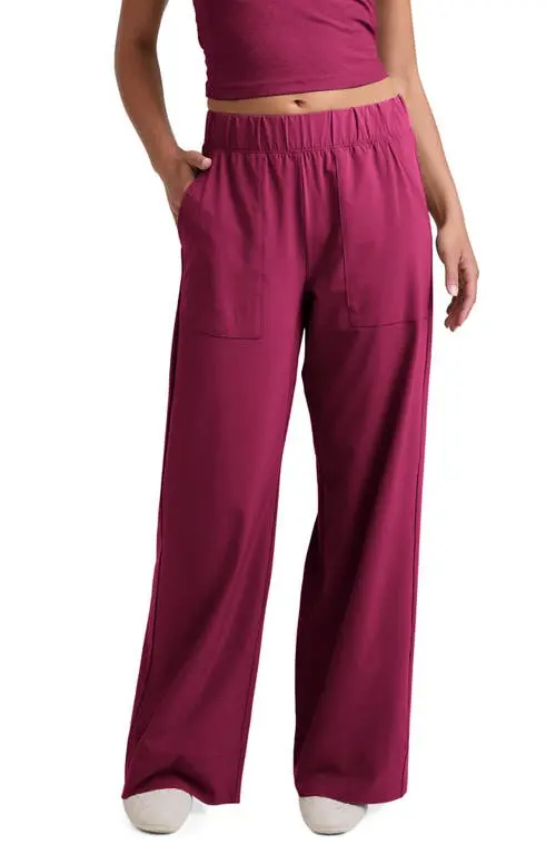 Beyond Yoga Wide Leg Utility Pants - Sangria