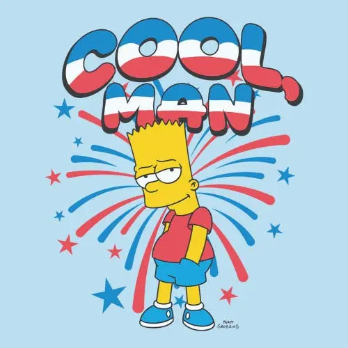 THE SIMPSONS Festive Cool Bart Graphic T-shirt