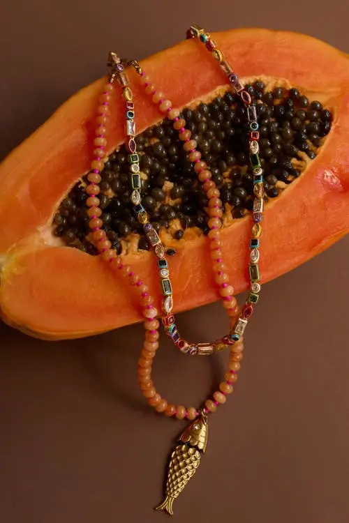 BEADS BY TARA Pez Necklace With Fish Charm