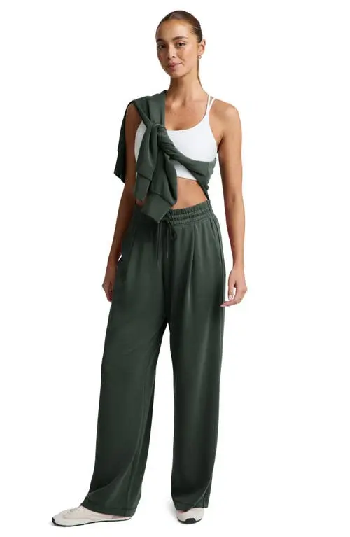 Beyond Yoga Sandwash Wide Leg Pants - Slate Green