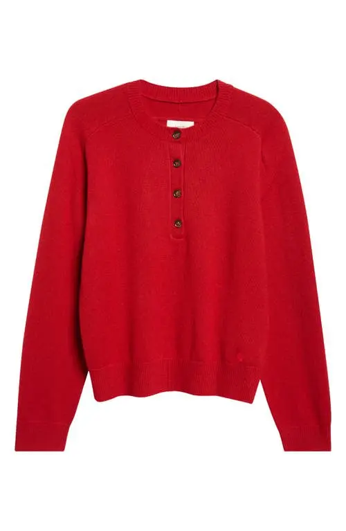 Loulou De Saison Malo Cashmere Cardigan - Red Melange