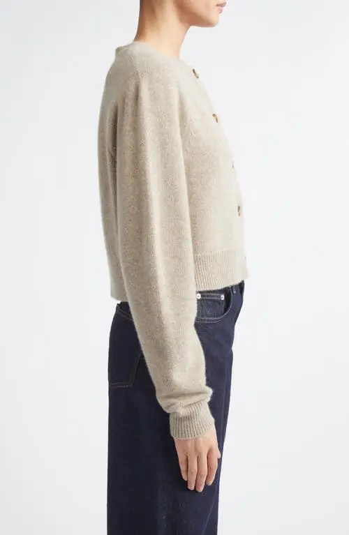 Loulou De Saison Heike Cashmere Crop Cardigan - Coast Beige