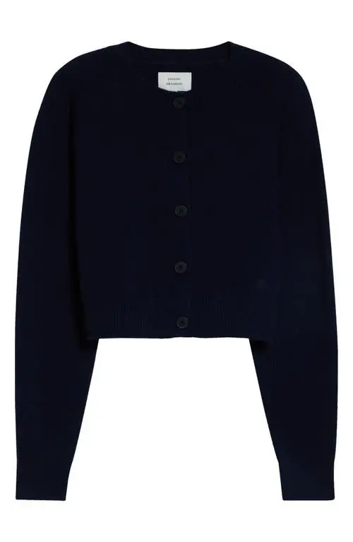 Loulou De Saison Heike Cashmere Crop Cardigan - Navy