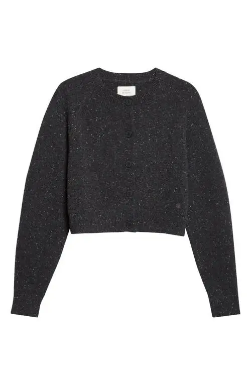 Loulou De Saison Heike Cashmere Crop Cardigan - Peppered Anthracite