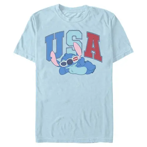 LILO & STITCH American Experiment 626 Graphic T-shirt - Light Blue