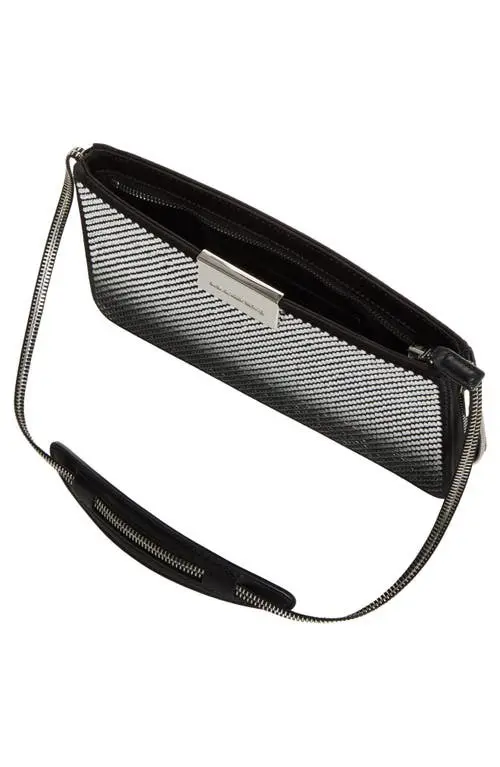Alexander Wang Siren Pochette Studded Satin Shoulder Bag