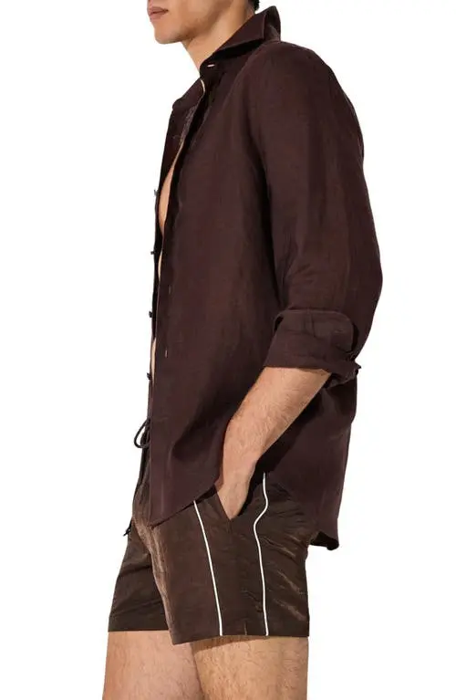 REISS Breeze Piped Nylon Swim Trunks