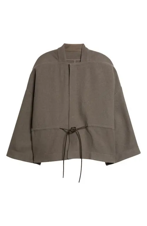 Rick Owens Sail Oversize Wool Flannel Jacket - Dust