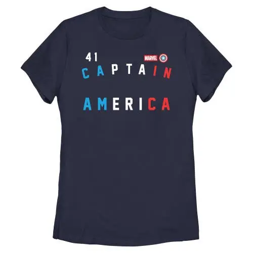 MARVEL Forty One Captain Graphic T-shirt - Navy Blue