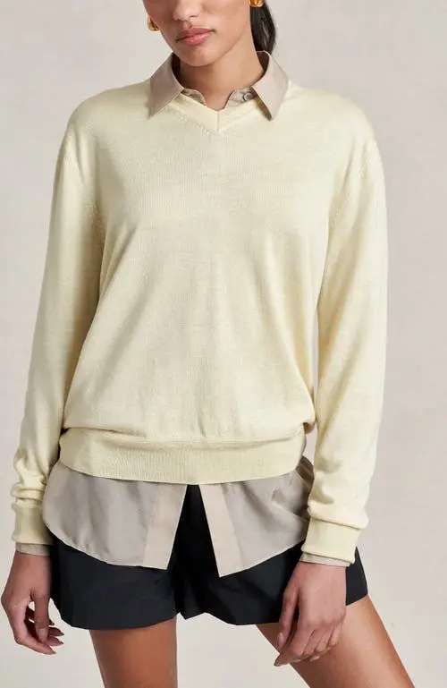 LA LIGNE Ben V Neck Sweater - Butter