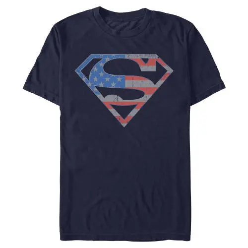 SUPERMAN Stars And Stripes S Shield Graphic T-shirt