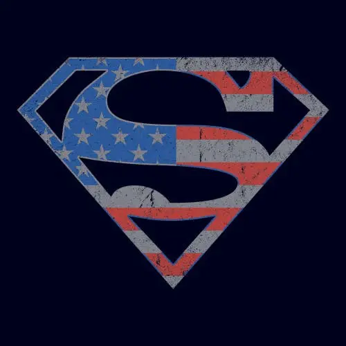SUPERMAN Stars And Stripes S Shield Graphic T-shirt