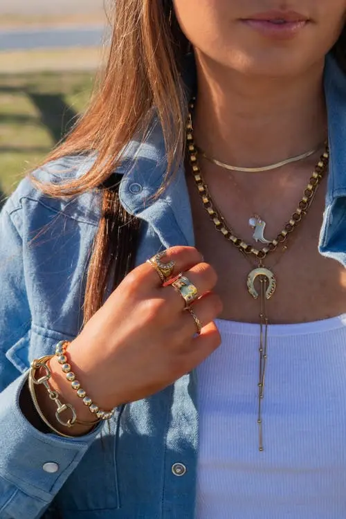 BEADS BY TARA Salt & Saddle Charm Necklace With Pearl And Cz