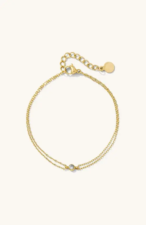 BEADS BY TARA Double Chain Diamond Bracelet - Gold