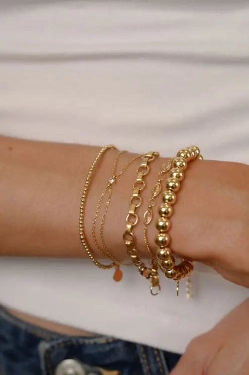 BEADS BY TARA Double Chain Diamond Bracelet