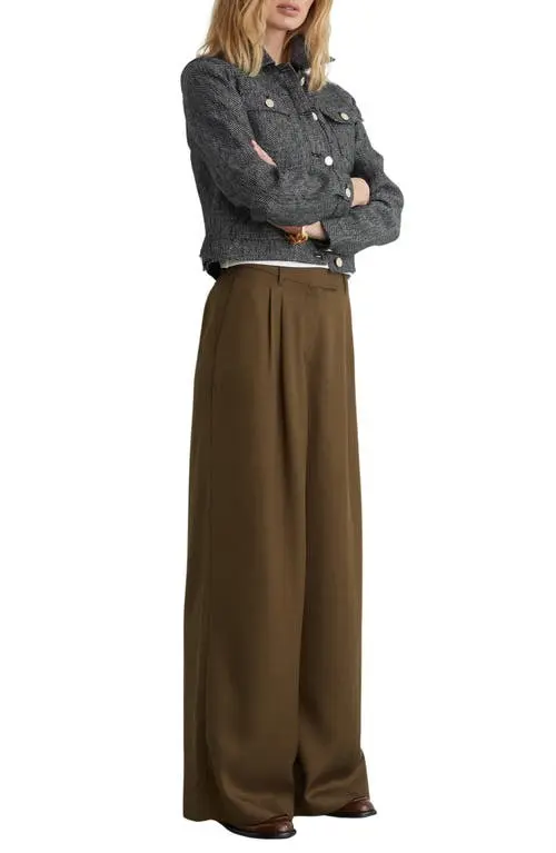 REISS Bree Linen & Cotton Cropped Jacket