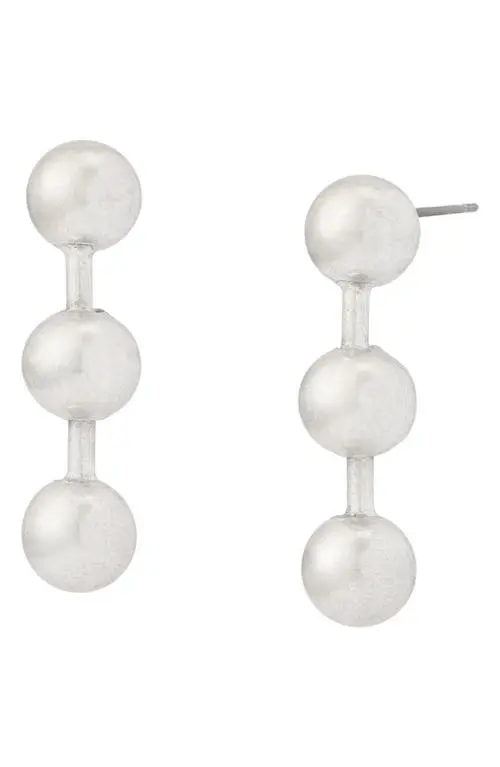 ALLSAINTS Linear Drop Earrings - Warm Silver