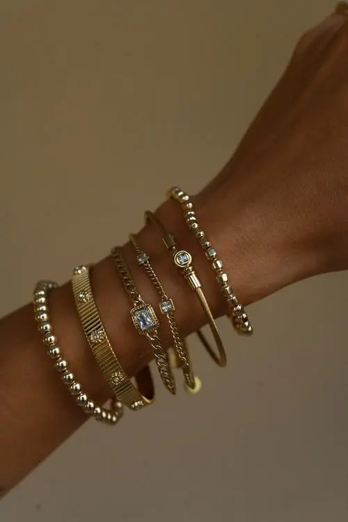 BEADS BY TARA Fill Daisy Cuff Bracelet With Cubic Zirconia