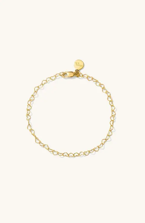 BEADS BY TARA 14k Fill Heart Link Bracelet - Gold