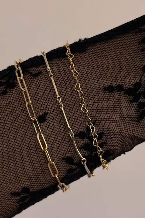 BEADS BY TARA 14k Fill Heart Link Bracelet