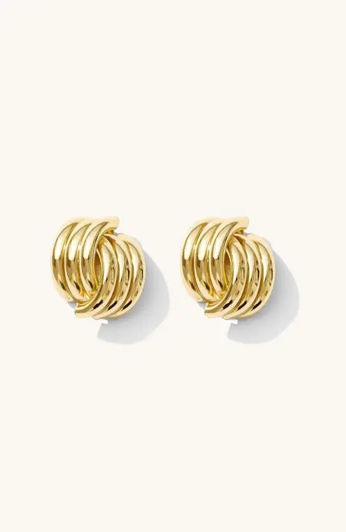 BEADS BY TARA Textured Knotted Earrings - Gold