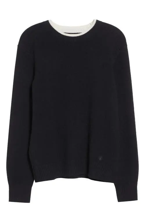 Loulou De Saison Otis Cashmere Sweater - Black/ivory