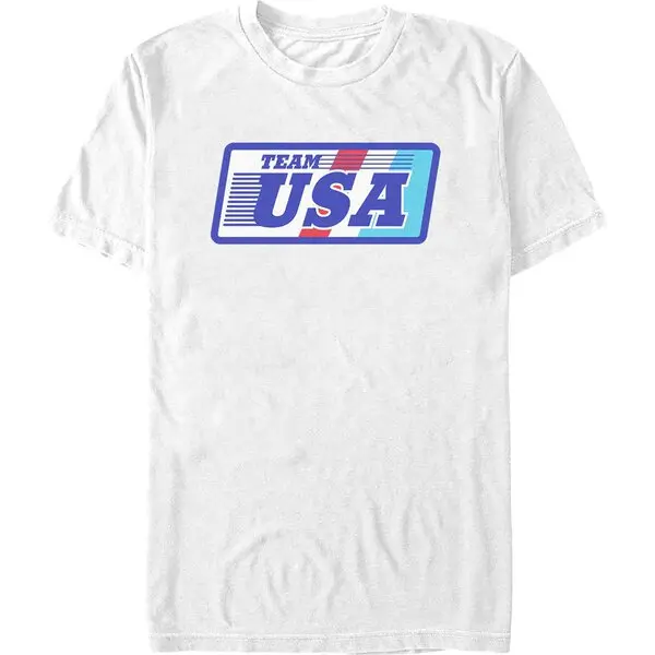 LOST GODS Retro Stripes Usa Badge T Shirt