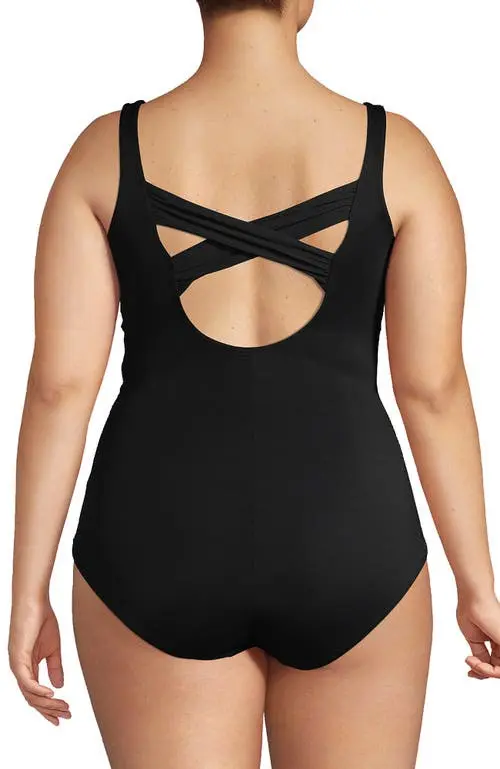 LANDS' END New Slendersuit Carmela Underwire One Piece Swimsuit