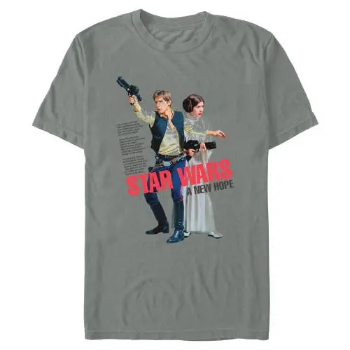 STAR WARS Han Solo And Leia Attack Pose Graphic T-shirt