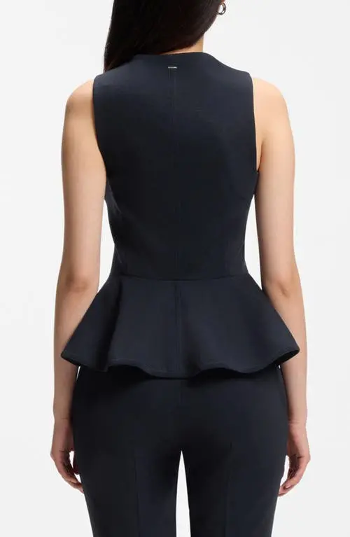 BOSS Julorna Zip Front Peplum Top