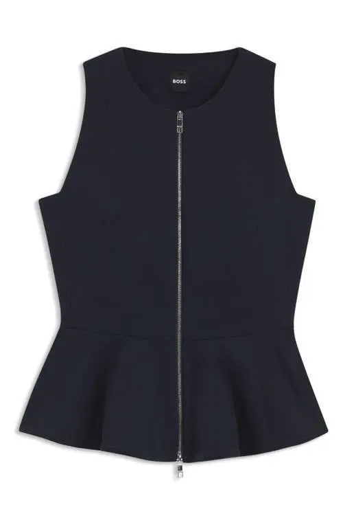 BOSS Julorna Zip Front Peplum Top