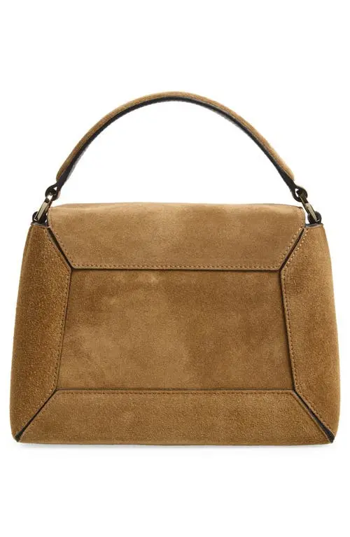 Strathberry Mosaic Suede Top Handle Bag - Toffee/espresso