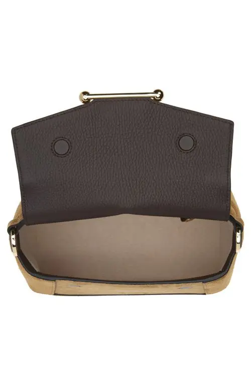 Strathberry Mosaic Suede Top Handle Bag - Toffee/espresso