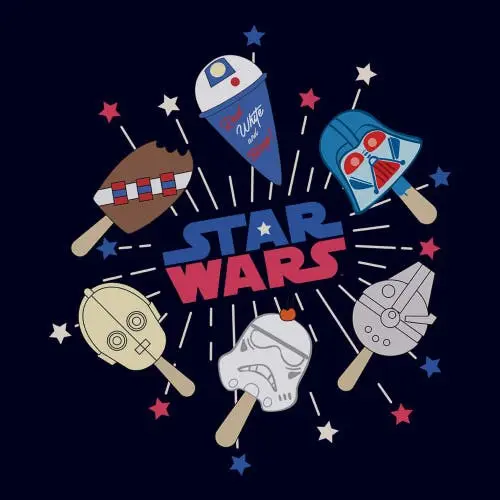 STAR WARS Red White And Popsicles Graphic T-shirt