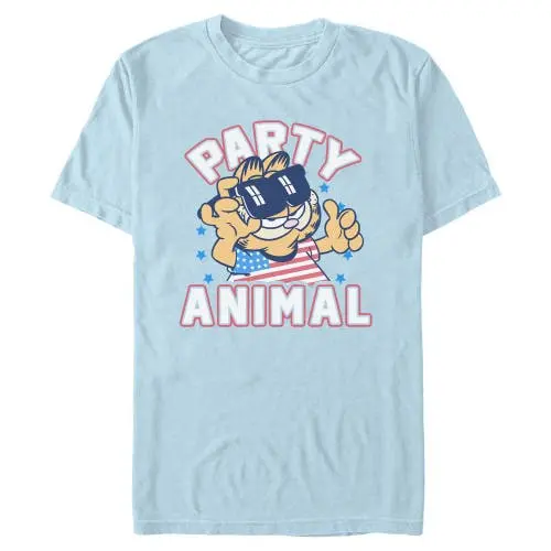 GARFIELD Cat Party Animal Graphic T-shirt