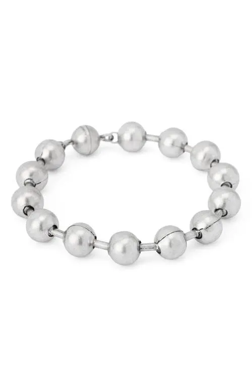 ALLSAINTS Ball Chain Flexible Bracelet - Warm Silver