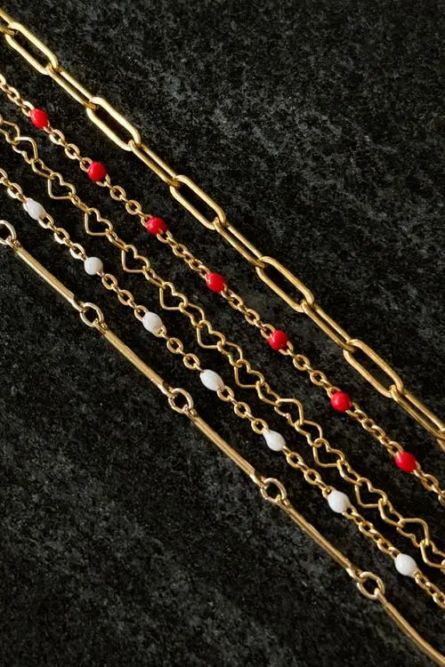 BEADS BY TARA Heart Link Necklace