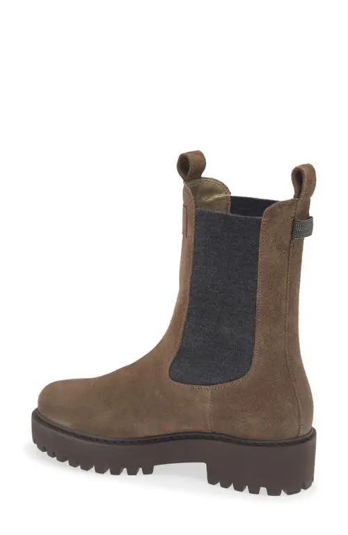 Brunello Cucinelli Monili Tab Lug Sole Chelsea Boots