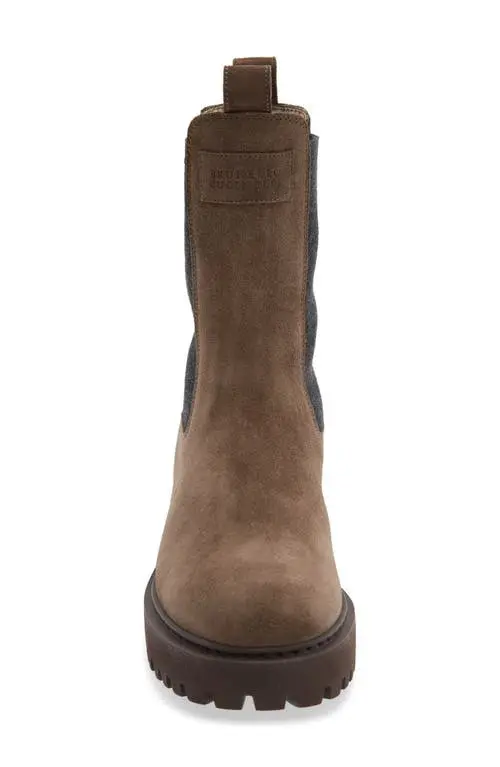 Brunello Cucinelli Monili Tab Lug Sole Chelsea Boots