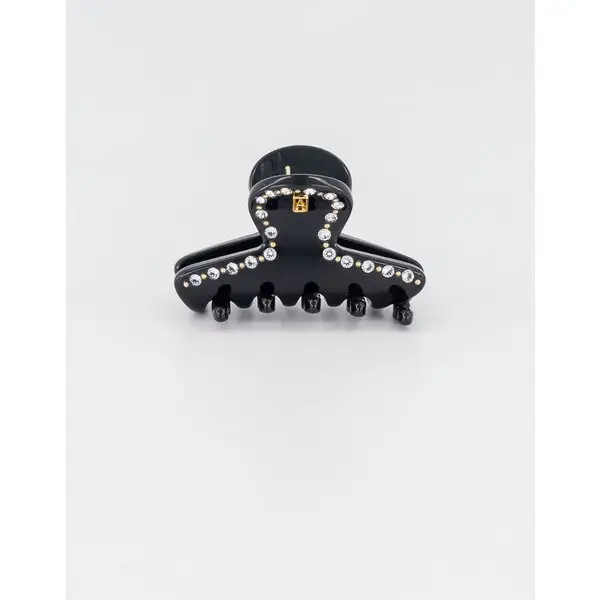 Alexandre De Paris Raspail Acetate Strass Small Hair Claw Clip - Black