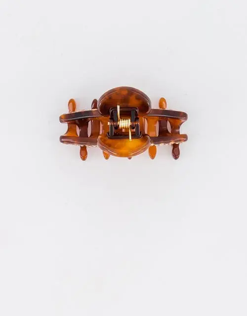 Alexandre De Paris Raspail Acetate Strass Small Hair Claw Clip - Black