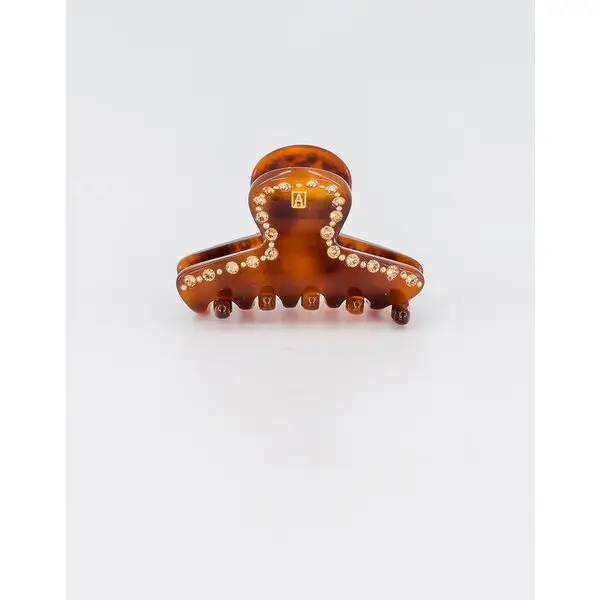 Alexandre De Paris Raspail Acetate Strass Small Hair Claw Clip - Ecaille