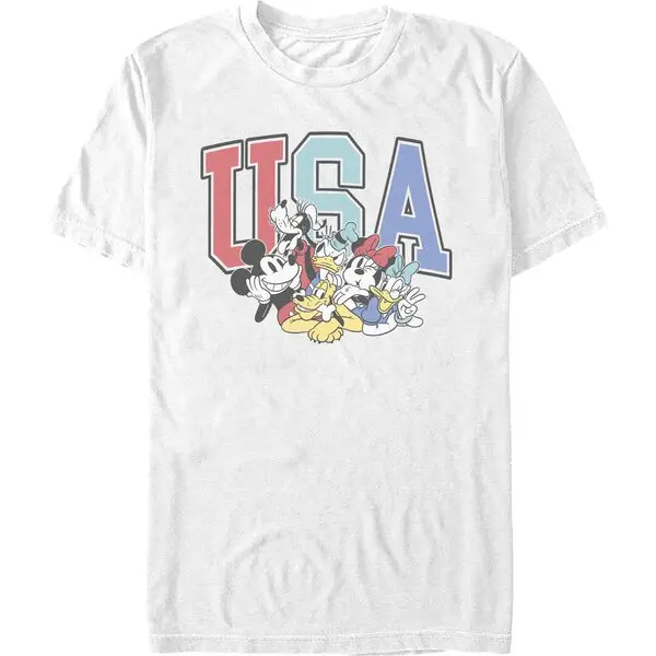 MICKEY & FRIENDS The American Dream Team Graphic T-shirt - White