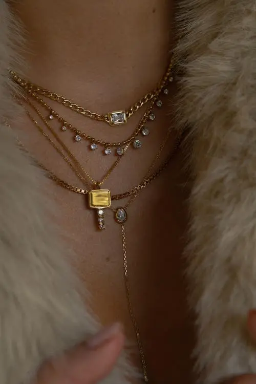 BEADS BY TARA Vermeil Emerald Bezel Set Chain Necklace