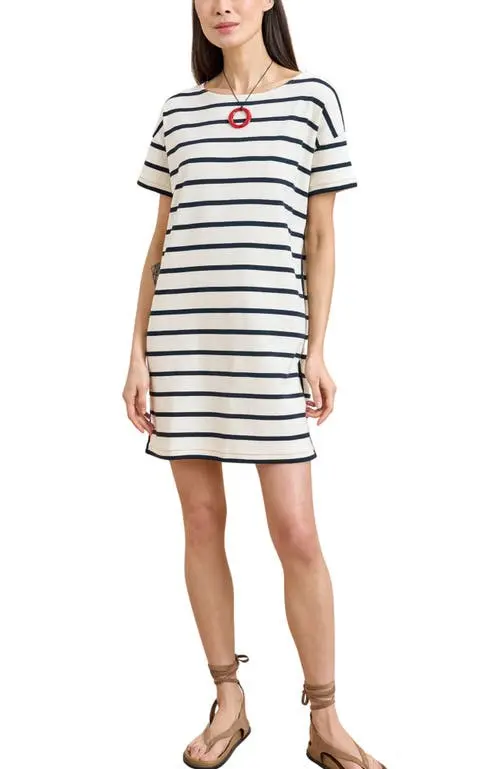 LA LIGNE Breton Dress - Ecru/navy